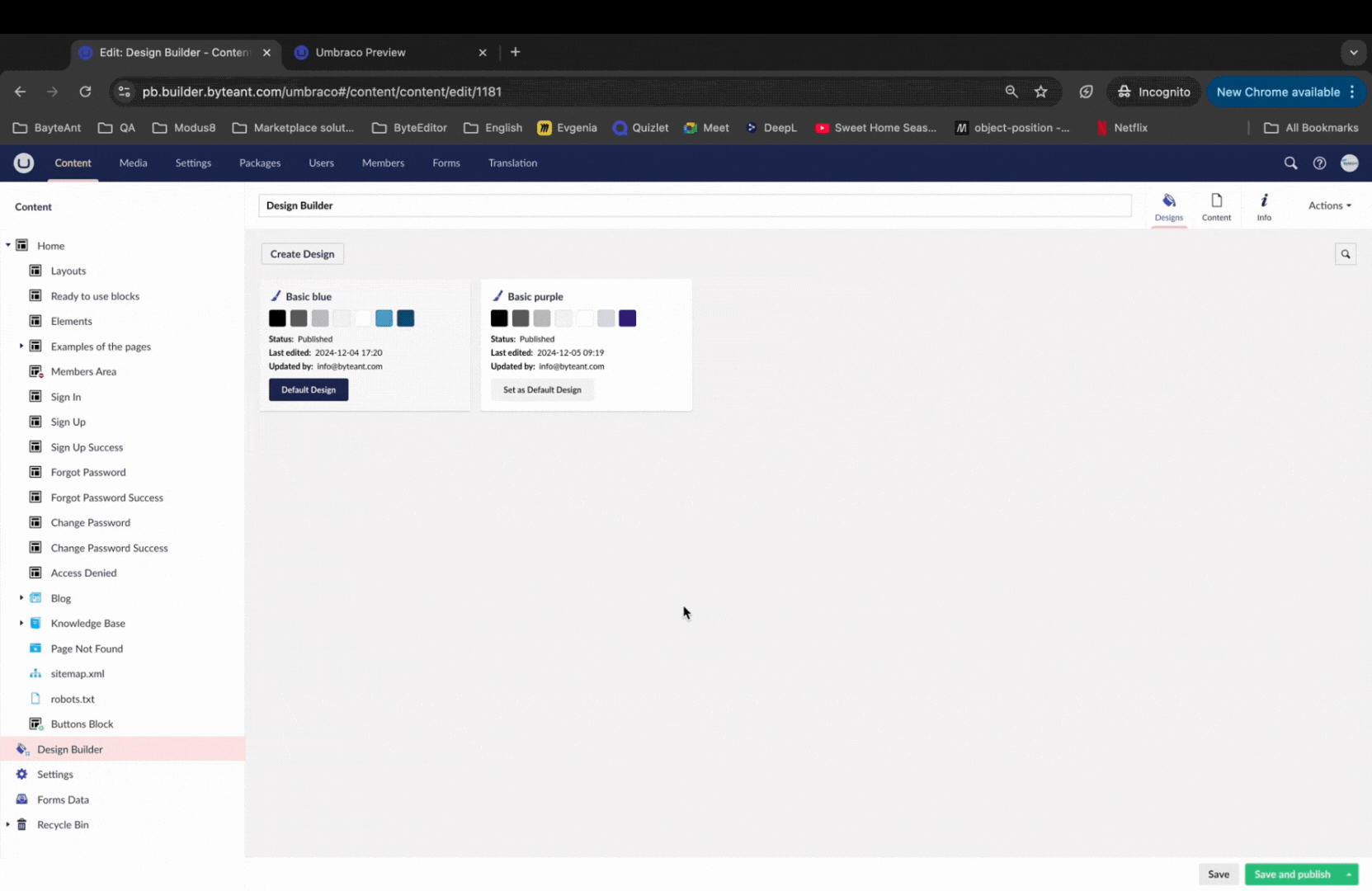 Custom CSS for the Buttons Block element — ByteEditor